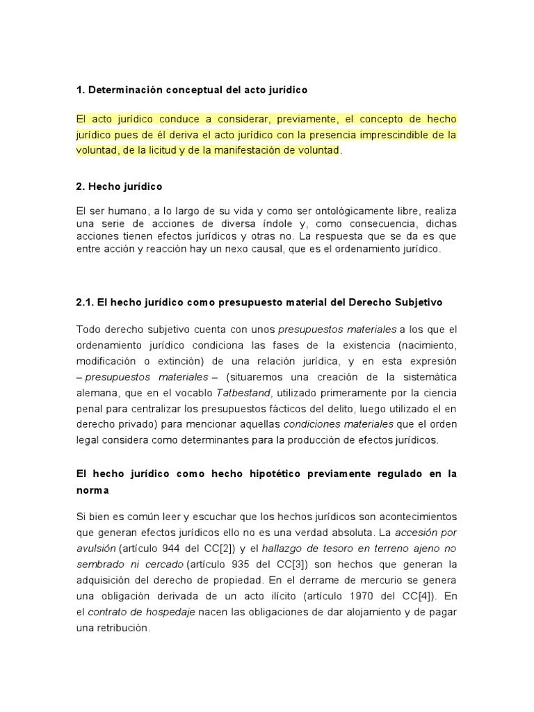 Acto y Negocio Jurídico: Conceptos Clave | PDF | Justicia | Crimen y ...
