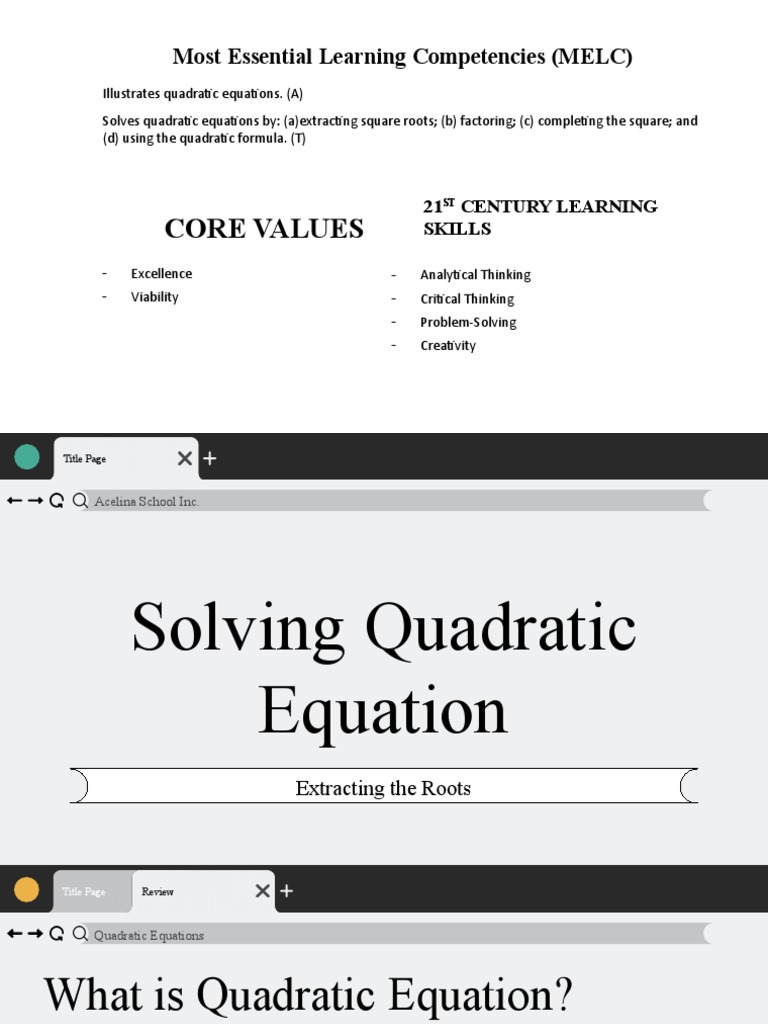 Extracting The Roots | PDF | Quadratic Equation | Mathematical Analysis