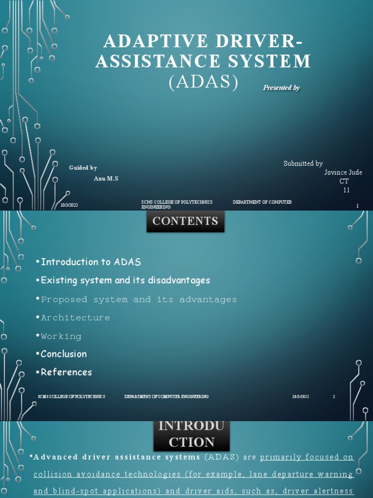 ADAS Safety Features | PDF | Traffic | Road Transport