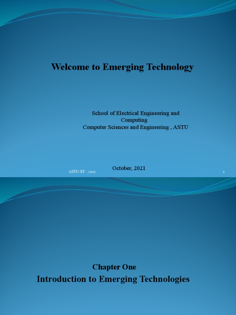Chapter 1 - Intro To Emerging Technologies | PDF | Human–Computer Interaction | Computer Network
