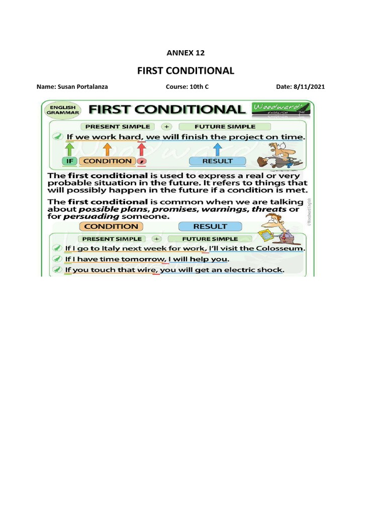 Annex 12 First Conditional | PDF | Linguistics | Grammar
