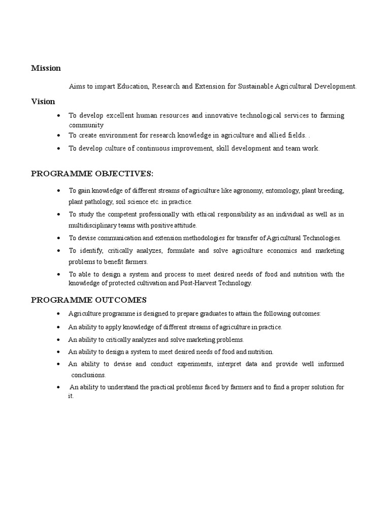 M.SC Agriculture Seed Science & Technology (Syllabus) | PDF | Plant ...