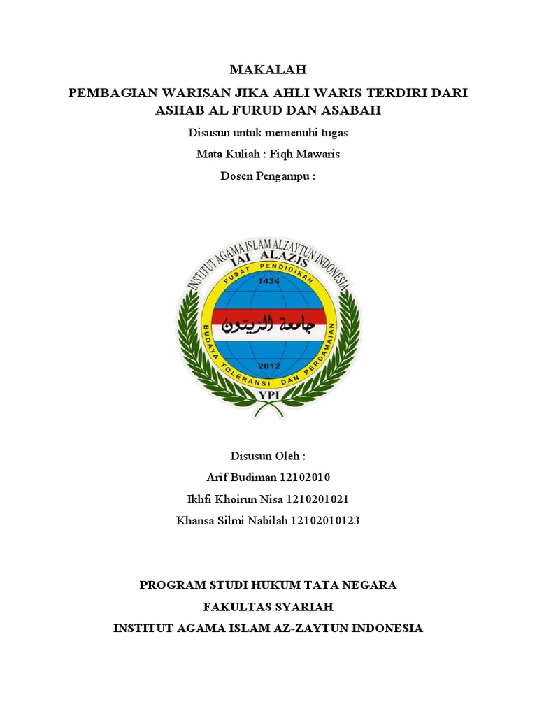 Pembagian Warisan: Ashab Al-Furud vs Ashabah | PDF