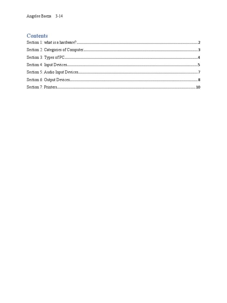 Parts and Functions of Computer Hardware | PDF | Microcomputers ...