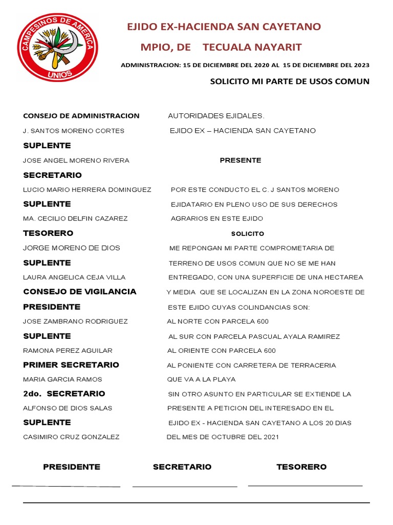 Constancia Usos Comun | PDF