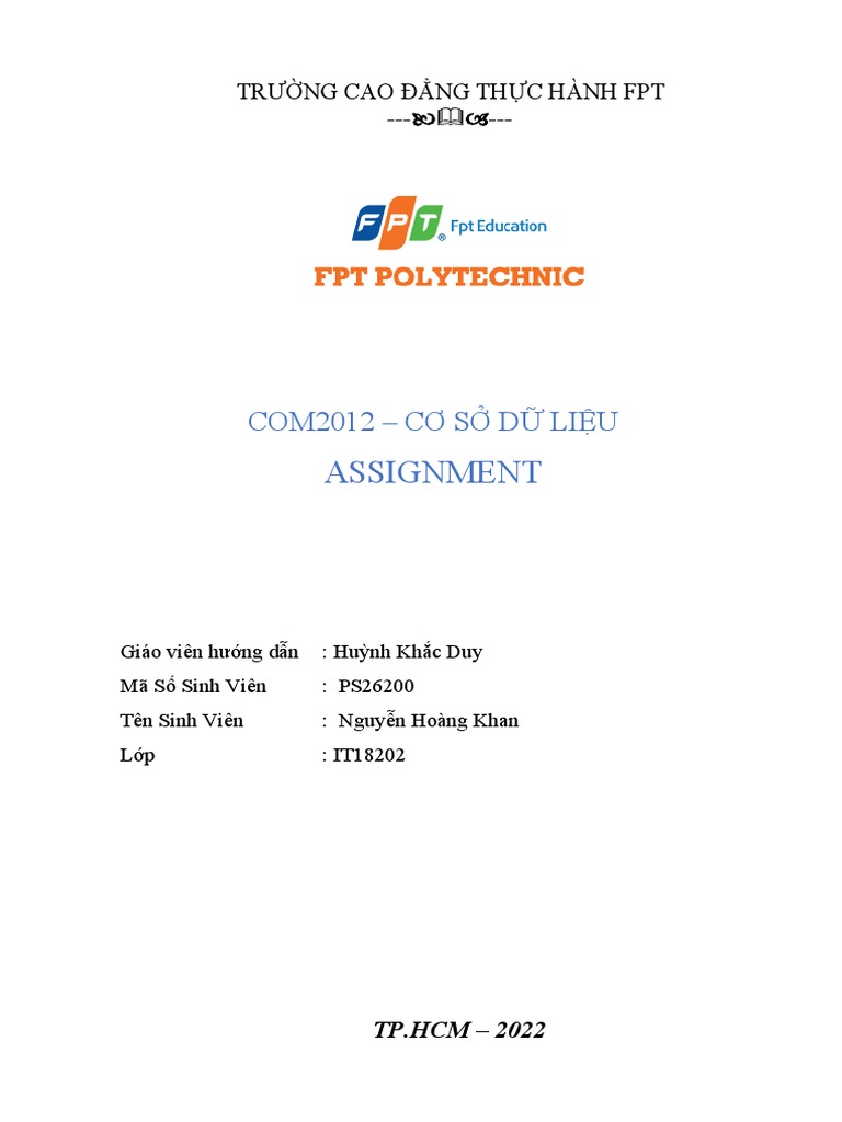 PS26200 NguyenHoangKhan ASM1 | PDF