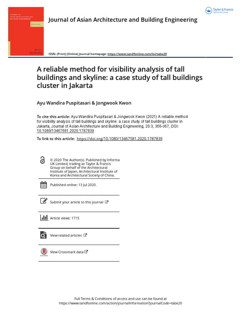 A Reliable Method For Visibility Analysis of Tall Buildings and Skyline A Case Study of Tall ...