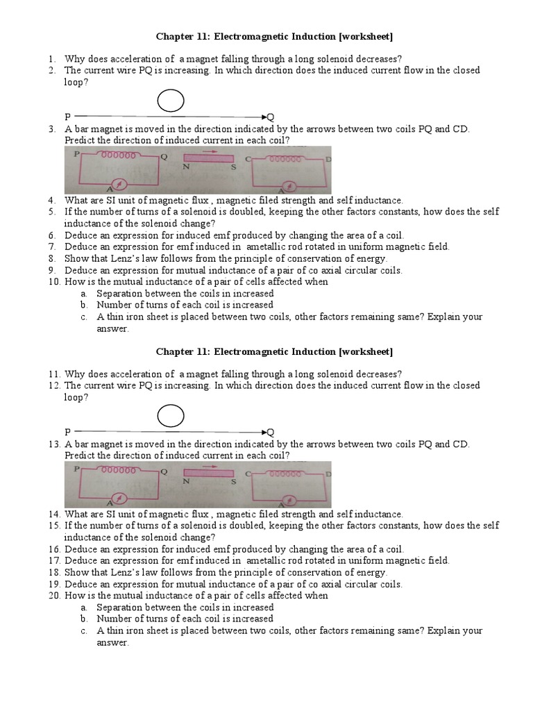 Unit 4 Electromagnetic Induction | PDF | Electromagnetic Induction ...