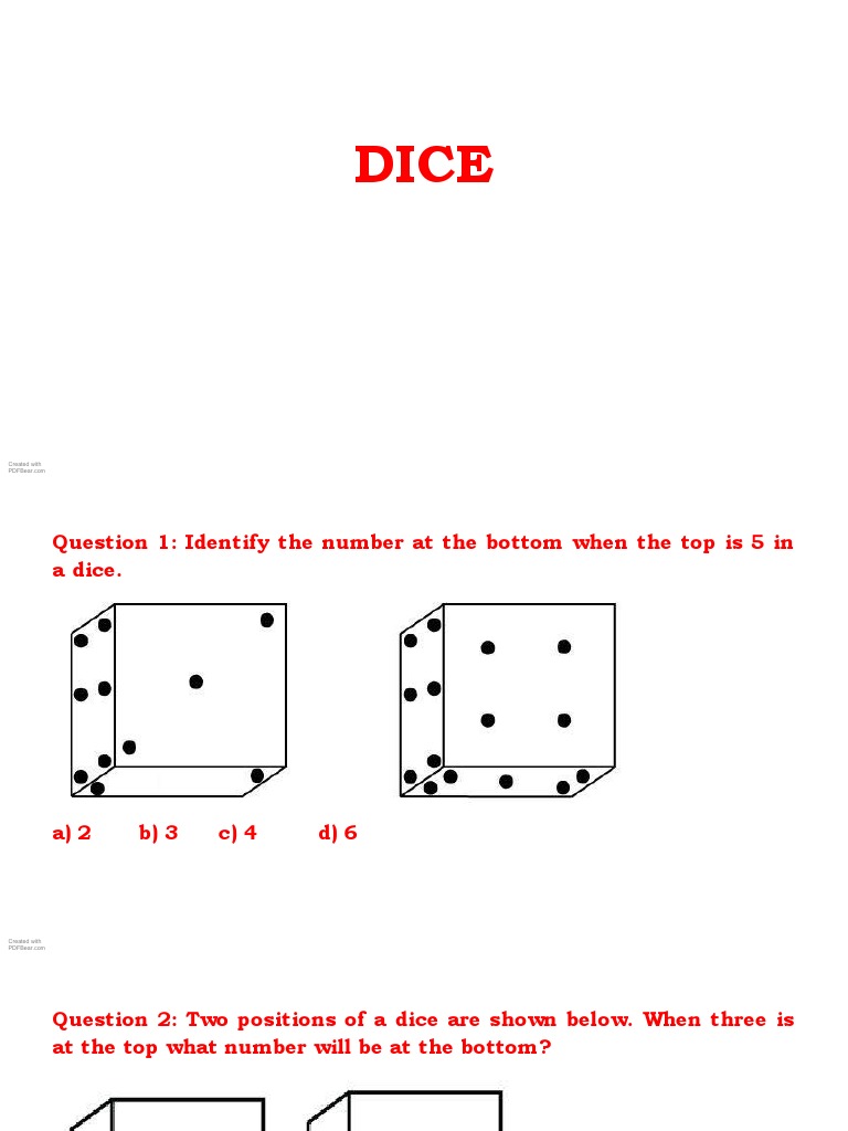 DICE (Board) | PDF | Dice