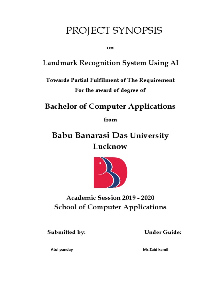 Project Synopsis: Babu Banarasi Das | PDF | Augmented Reality ...