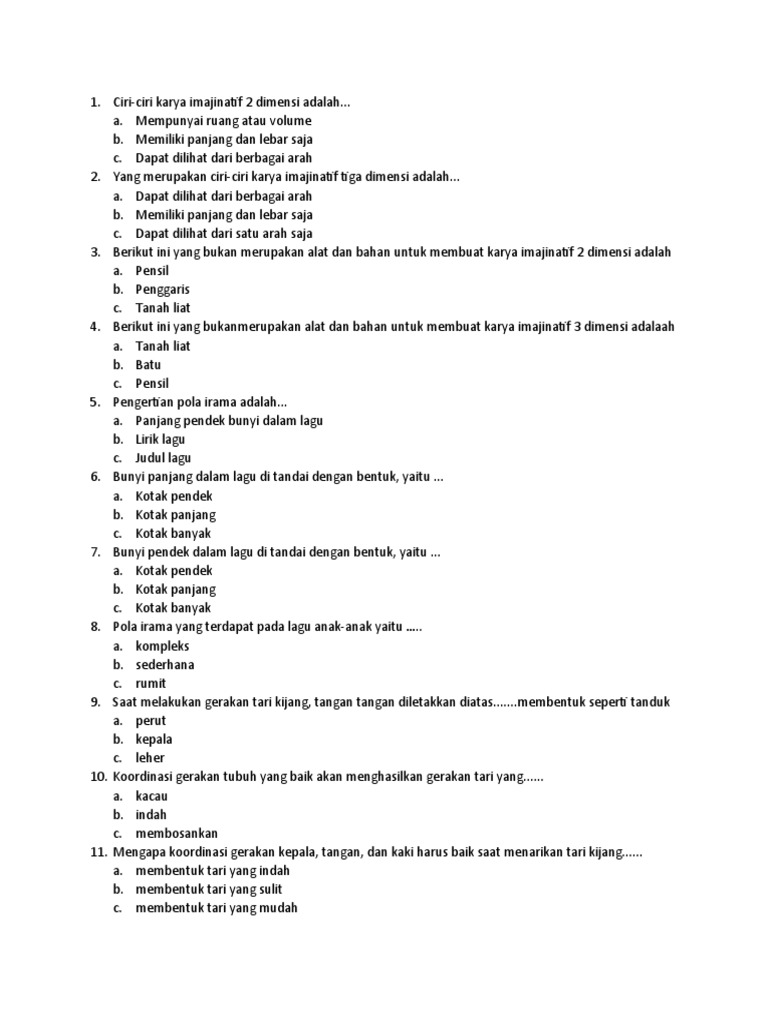 Pas SBDP Kelas 2 | PDF