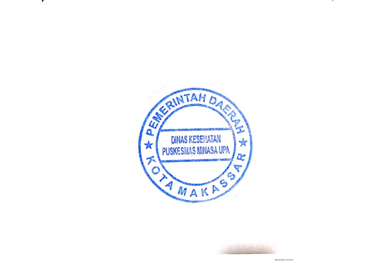 Stempel Puskesmas Minasa Upa | PDF