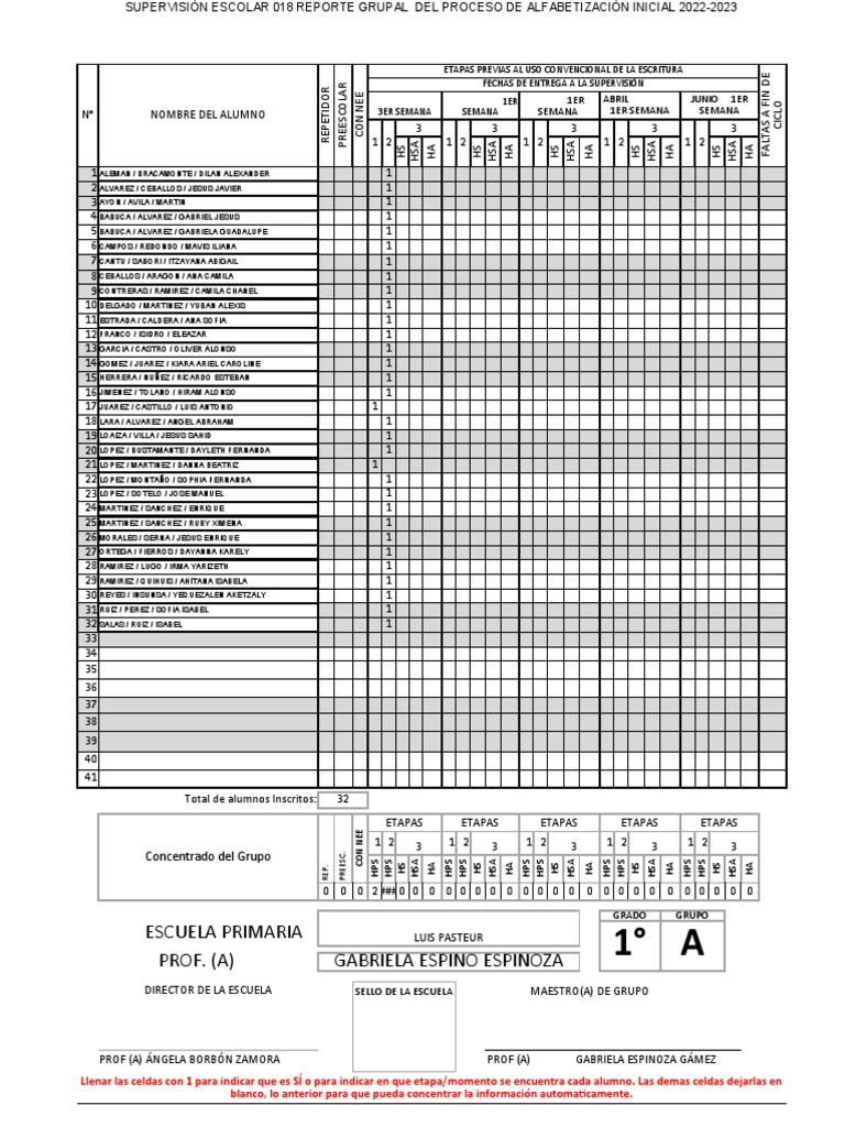 Formato Alfabetización 2022 2023 (1) 1 1 | PDF | Etapas educativas