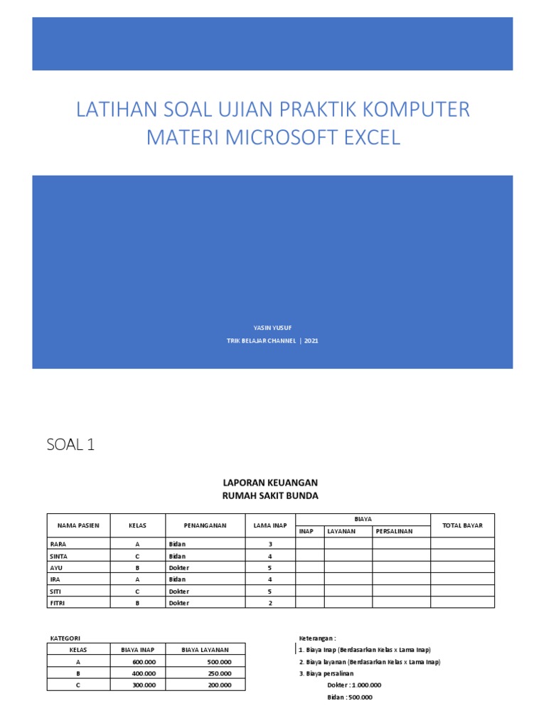 Soal Excel Perangkat Desa | PDF
