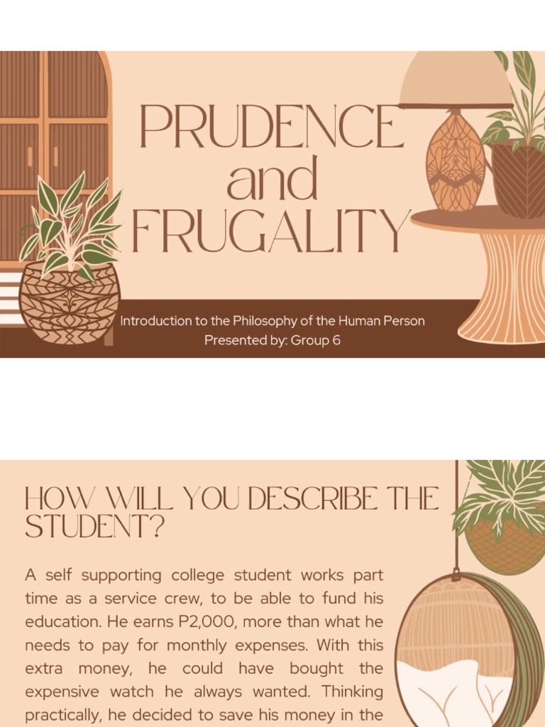 Prudence & Frugality | PDF