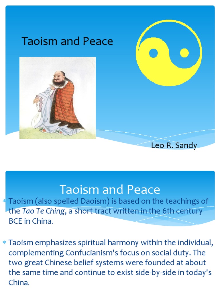 Taoism and Peace | PDF | Tao | Religious Faiths