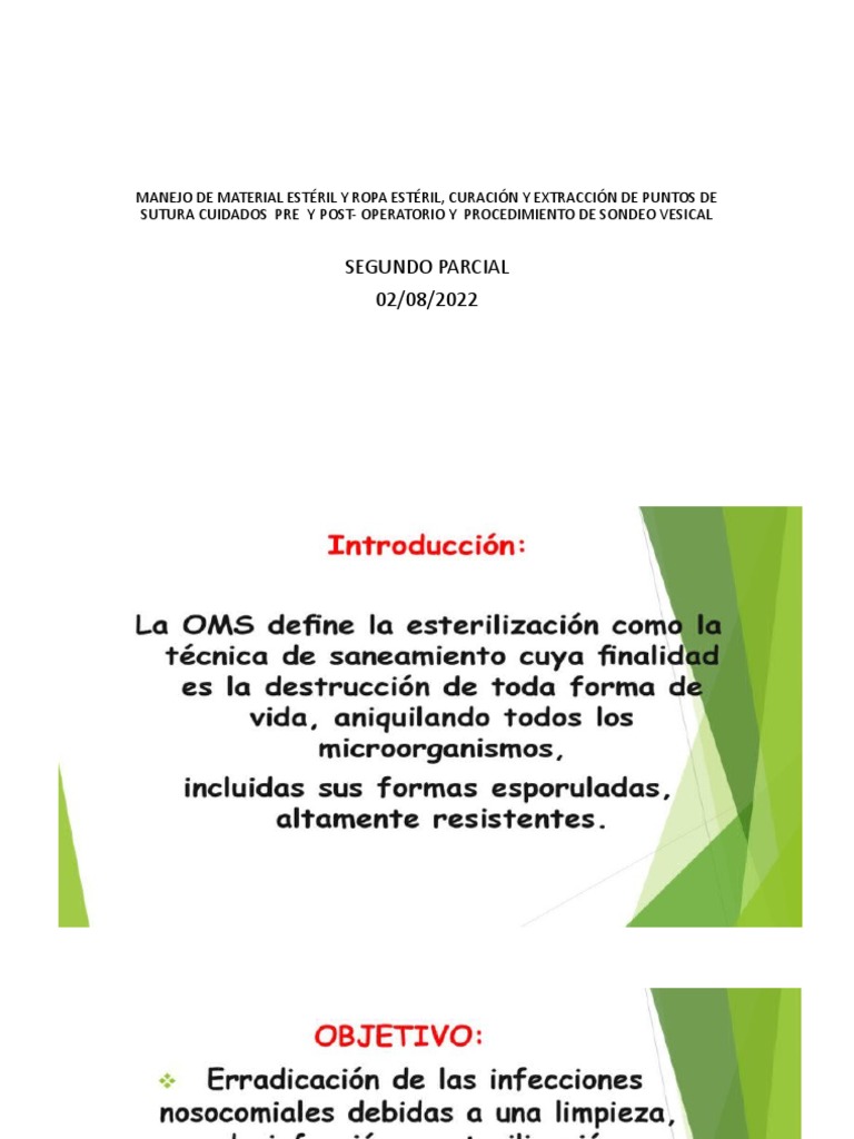 Manejo de Material Estéril y Ropa Estéril | PDF | Cirugía ...