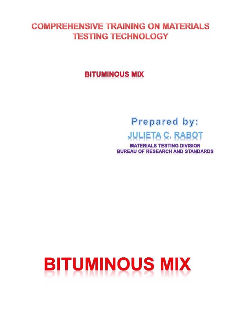 Bituminous Mix | PDF | Road Surface | Asphalt