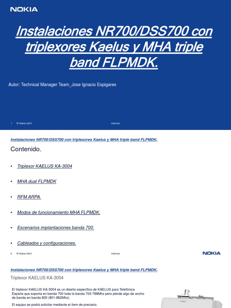 Instalaciones NR700-DSS700 Con Triplexores Kaelus y FLPMDK - v2 | PDF | Electrónica ...