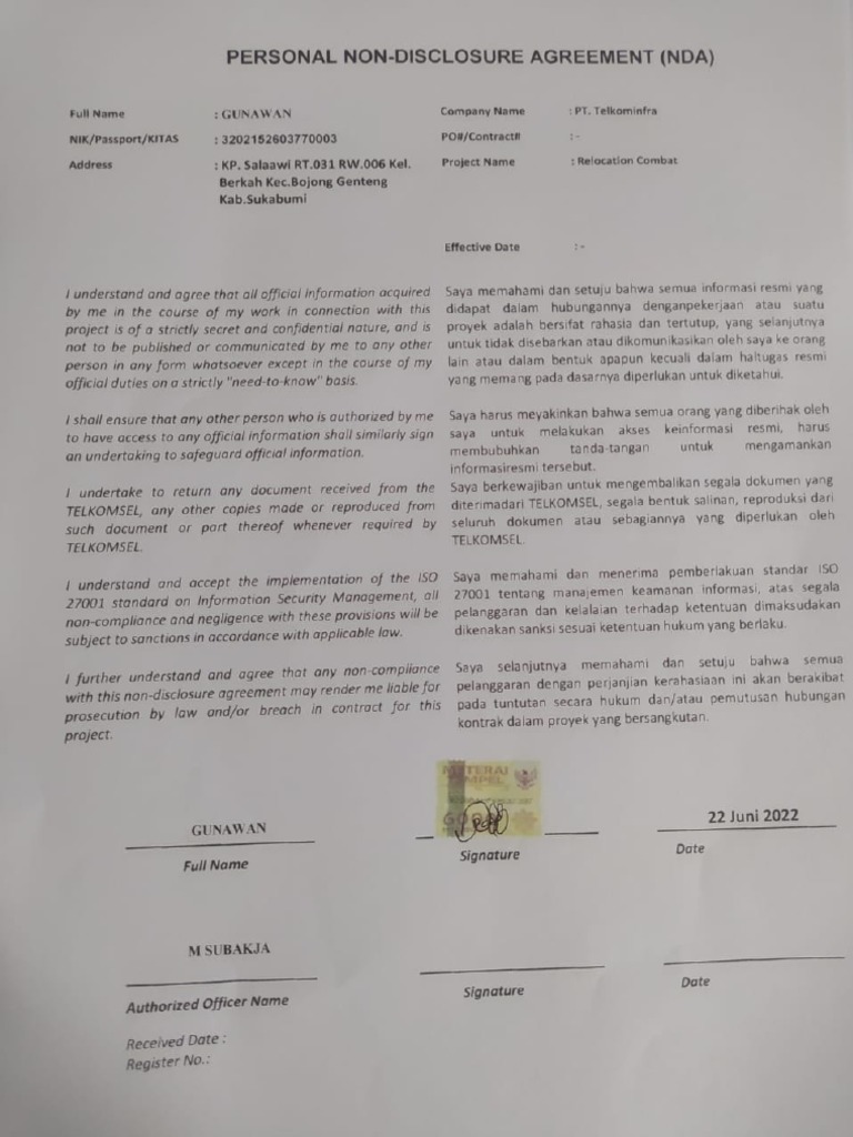 NDA Gunawan PDF