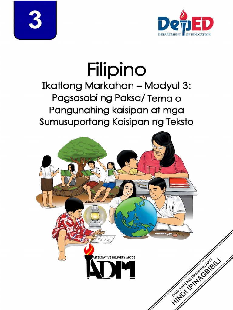 Filipino3 - q3 - Mod3 - Pagsasabi NG Paksa o Tema Sa Teksto123 | PDF
