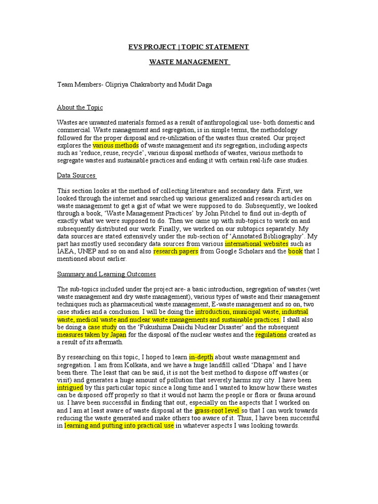 Evs Project Pdf Radioactive Waste Nuclear Power
