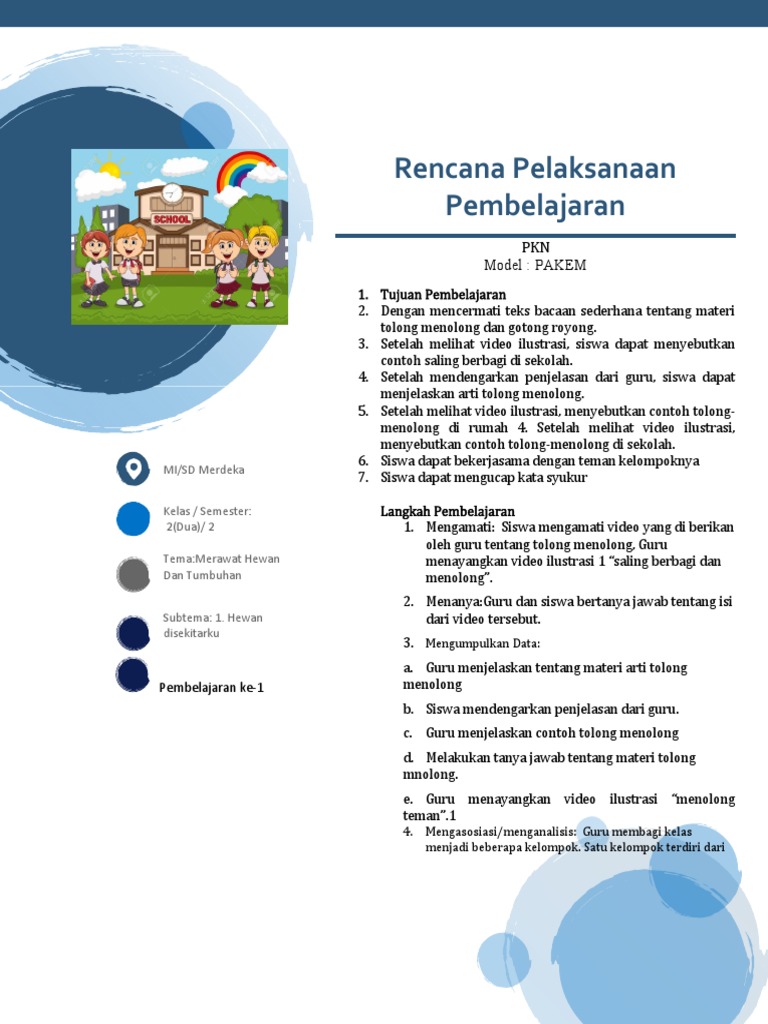 RPP PKN Kelas 2 | PDF