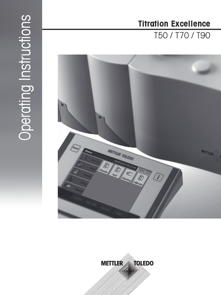 Operating Instruction Manual - Automaic Titrator - METTLER TOLEDO - T50-T70-T90 | PDF ...