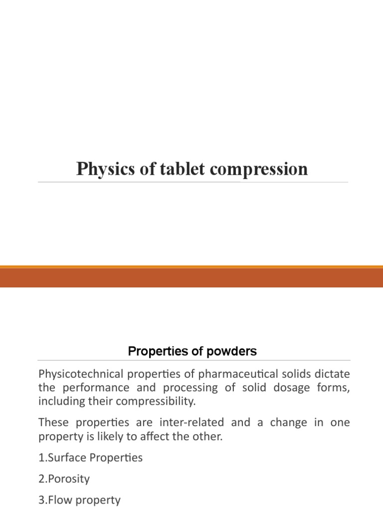 Physics of Tablet Compression Dynamics | PDF | Deformation (Engineering ...