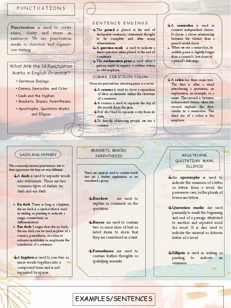 Handouts in Punctuations | Download Free PDF | Punctuation | Bracket