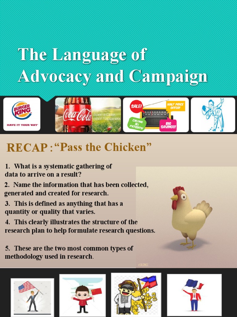 The Language of Advocacy and Campaign LESSON | PDF | Verb | Persuasion