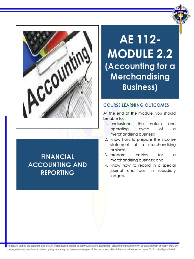 AE112 - Module 2.2 | PDF | Debits And Credits | Business