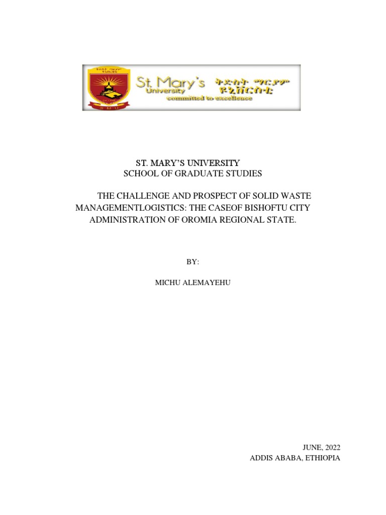 Meli Thesis | PDF | Waste | Waste Management
