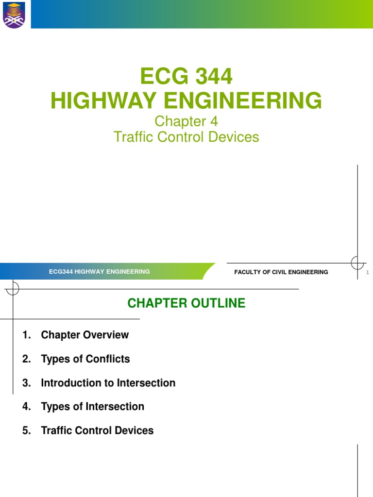 ECG344 Chapter 4 (Traffic Control Devices) | PDF | Traffic ...