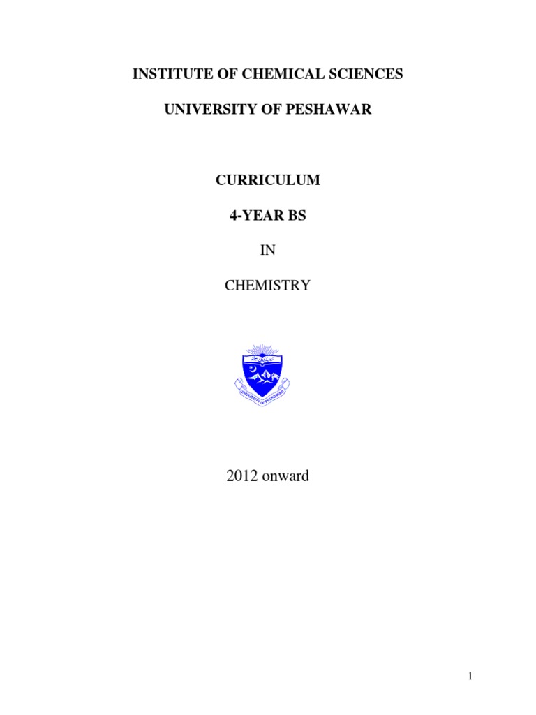 Bs Syllabus Ics Pdf Chemical Bond Equations