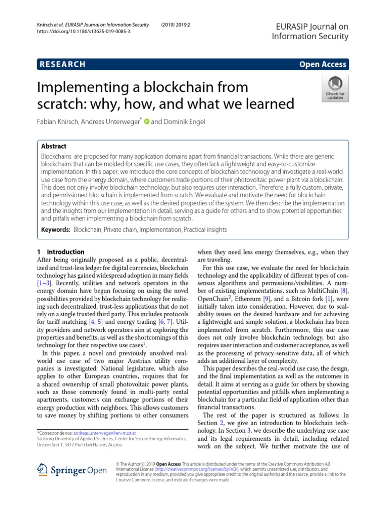 Implementing A Blockchain From Scratch Why How and | PDF | Cryptocurrency | Bitcoin