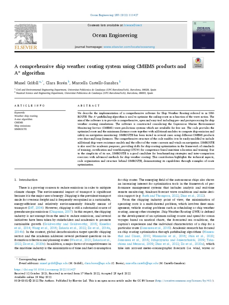 2.A Comprehensive Ship Weather Routing System Using CMEMS Products and ...