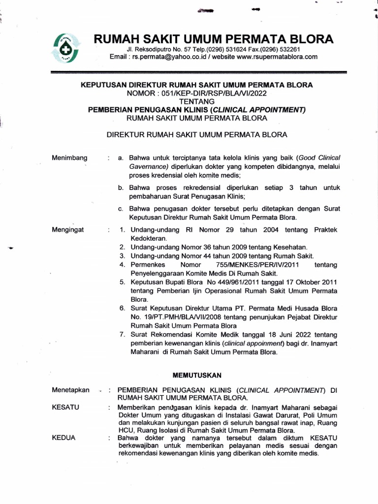 SPK RKK DR Umum | PDF