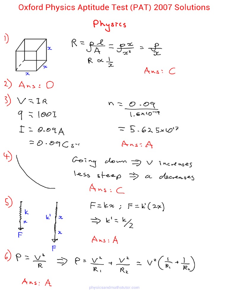 PAT 2007 Solutions | PDF