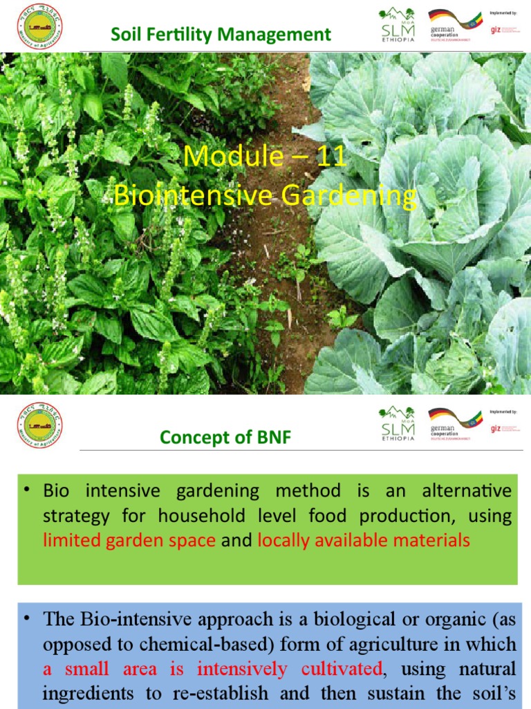 Module 11 Biointensive Gardening | PDF | Soil | Manure