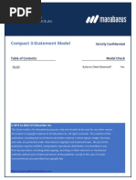 CFI 3 Statement Model Complete | PDF | Copyright | Financial Statement