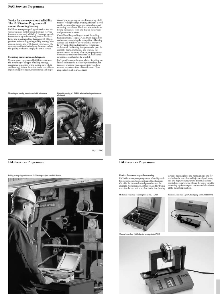 Services | PDF | Bearing (Mechanical) | Reliability Engineering