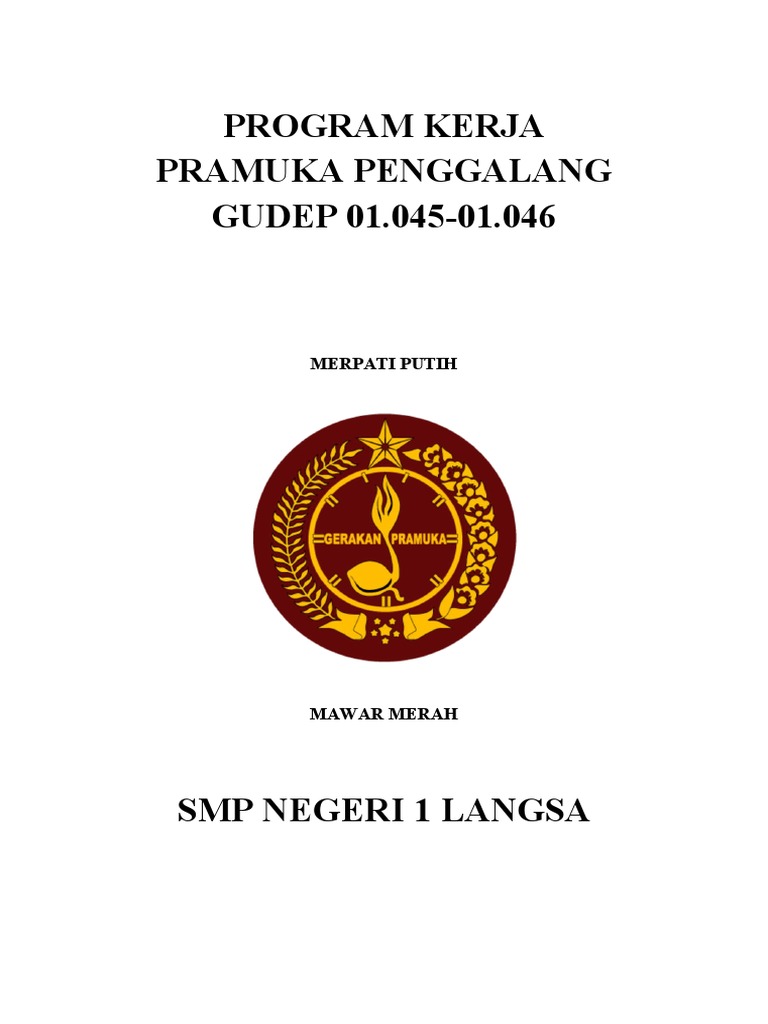 Program Kerja Pramuka Penggalang 2021.2022 Prin | PDF