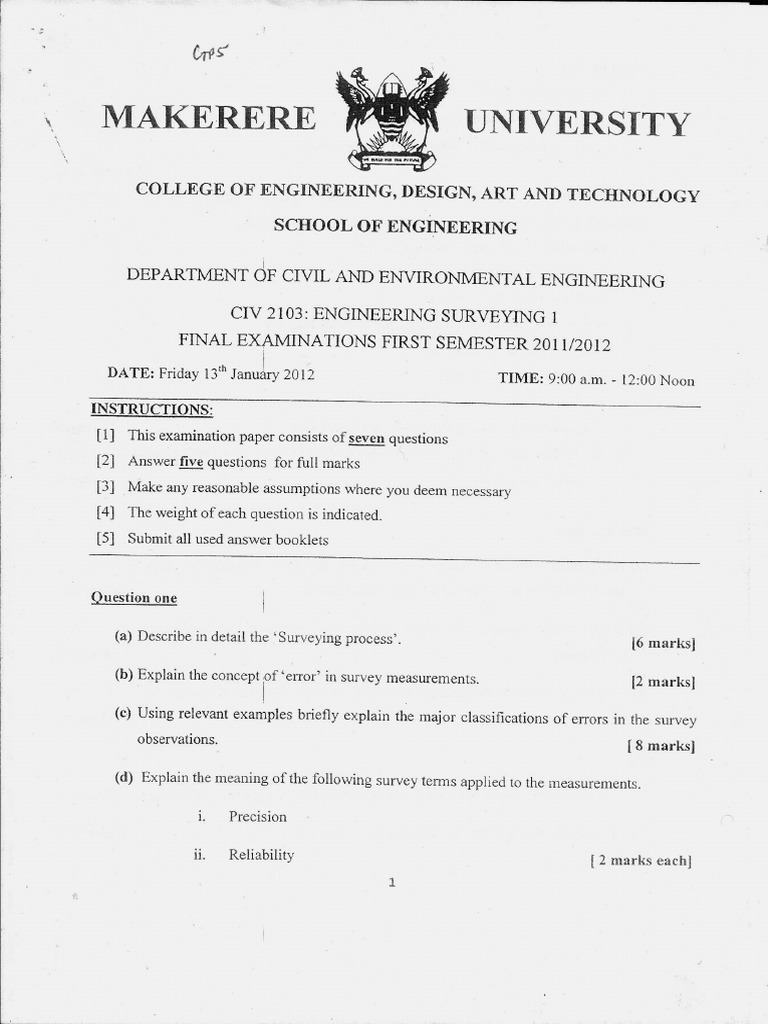Engineering Surveying 1 | PDF