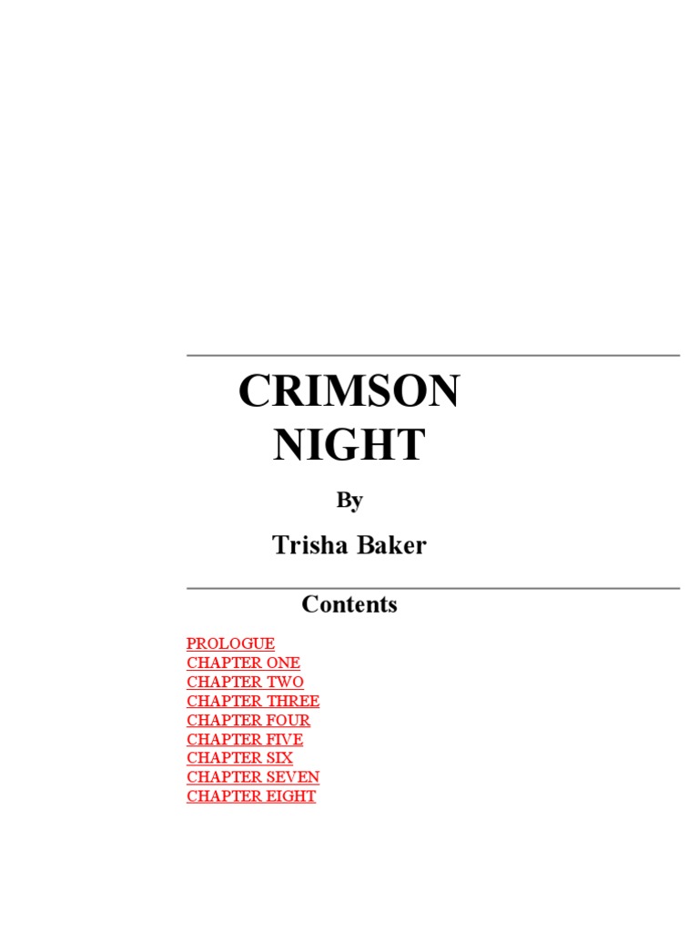 Trisha Baker - Crimson Night | PDF | Vampires