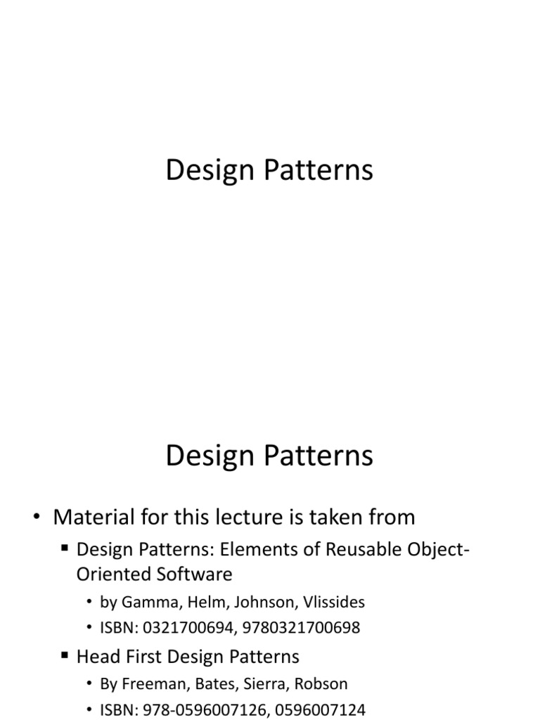 Design Patterns Java 4 Pdf Class Computer Programming Object Computer Science