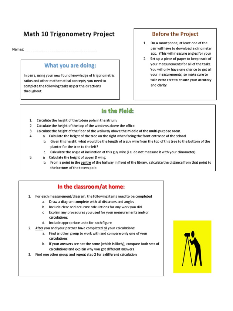 Math 10 Trigonometry Project | PDF | Computers