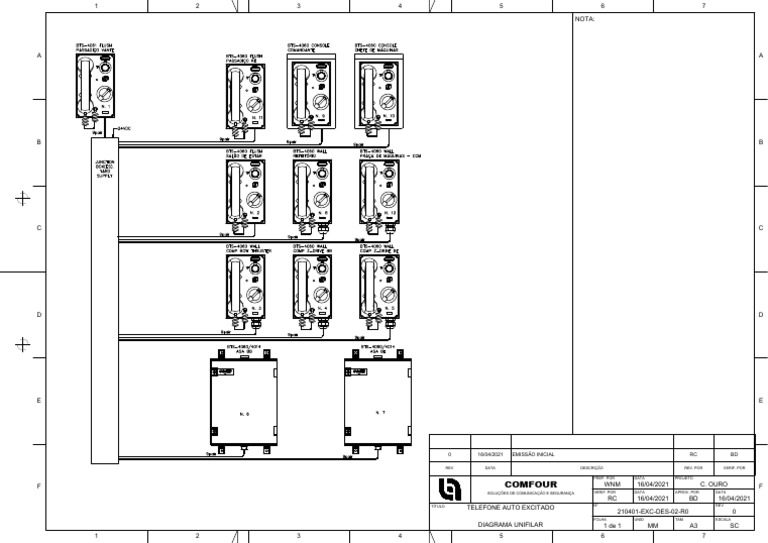 Diagrama Unifilar Telefone Autoexcitado | PDF
