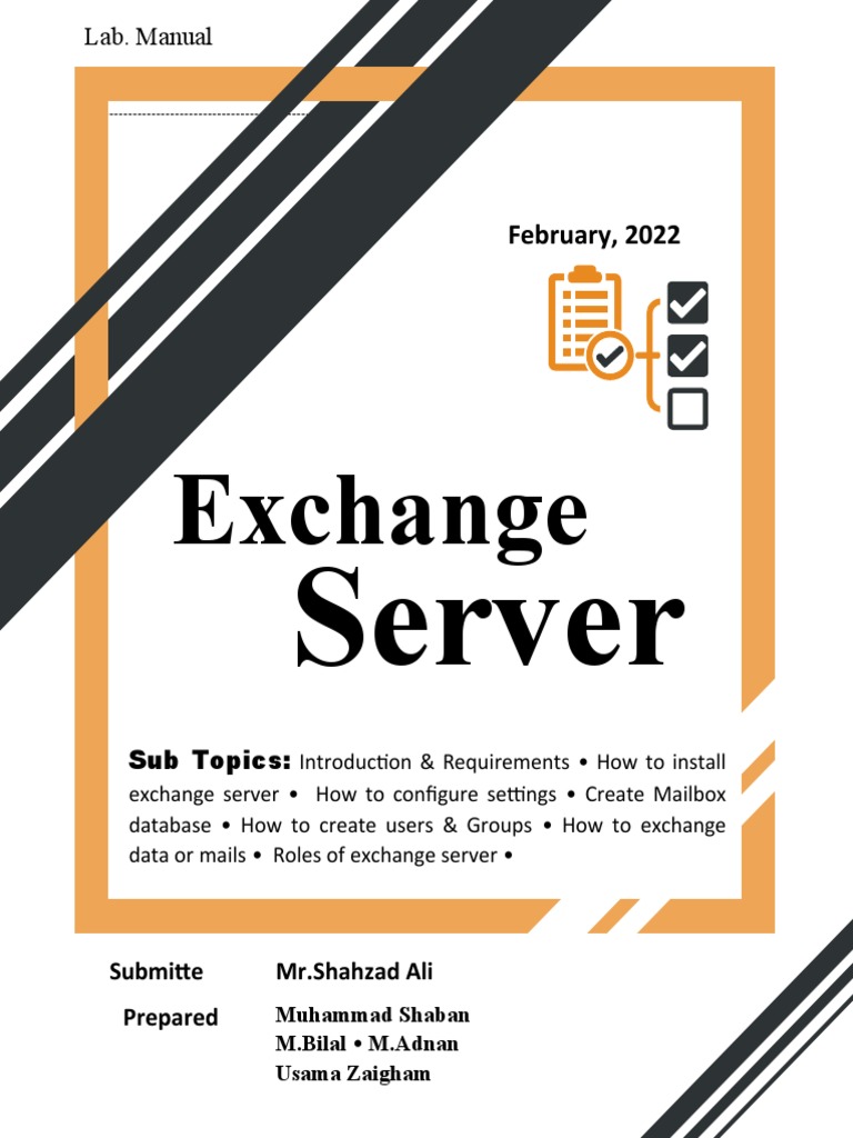 Exchange Server Manuals | PDF | Microsoft Exchange Server | Microsoft Outlook
