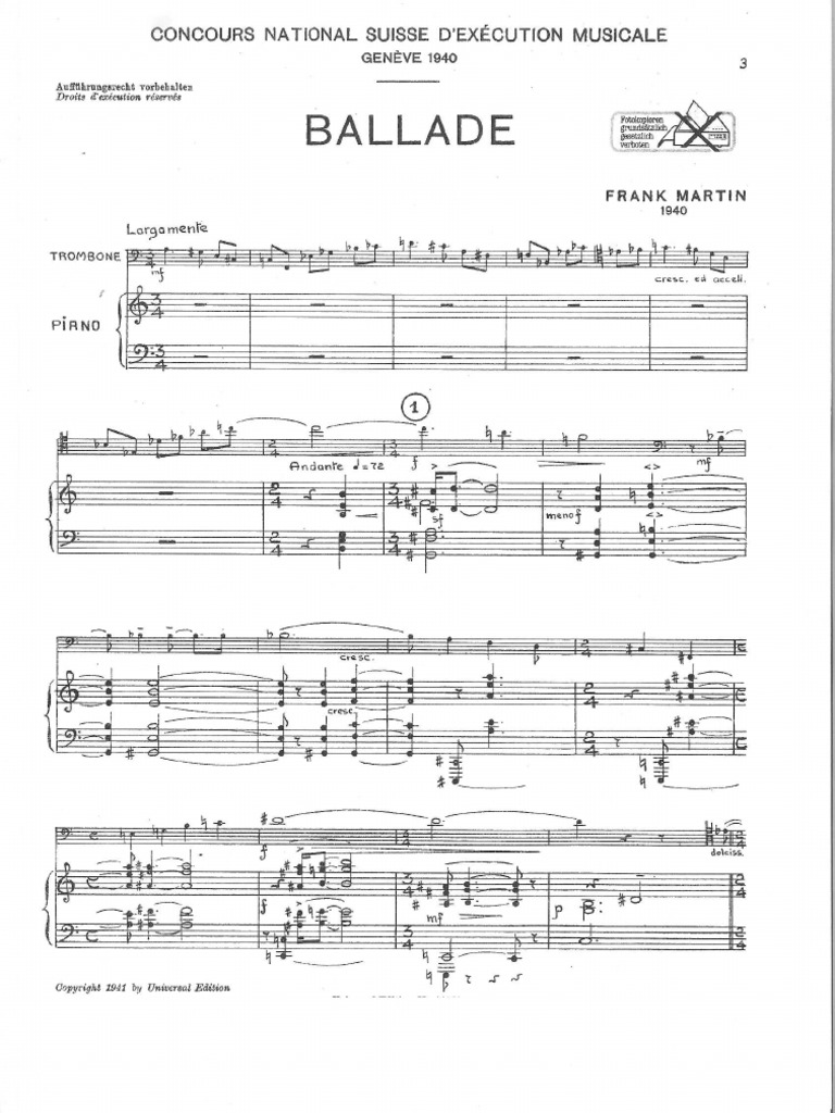 Ballade F Martin Manuscrita | PDF